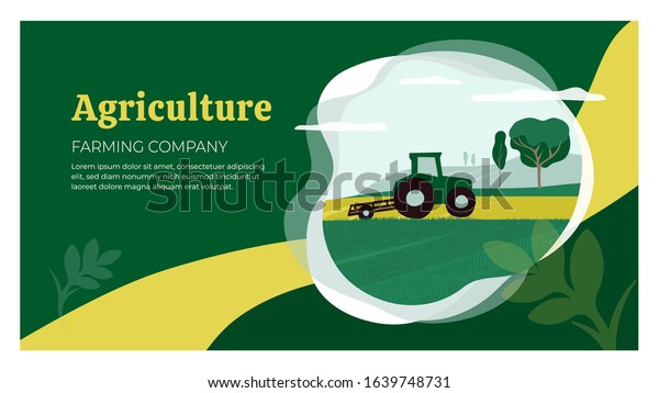 Vector Illustration Agriculture Industry Tractor On Stock Vector ...