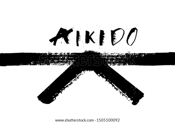 Vector Illustration Aikido On White Background Stock Vector (Royalty ...