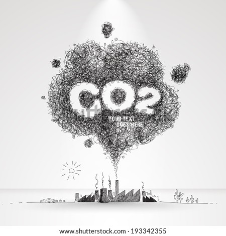 Vector Illustration Air Pollution Stock Vector (Royalty Free) 193342355 ...