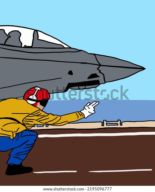 Vector Illustration Airman Flyboy Poster Comics Stock Vector (Royalty ...