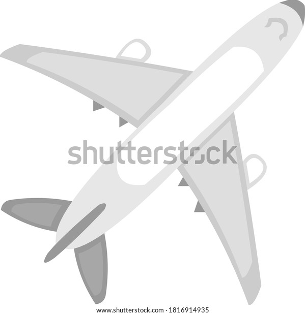 Vector Illustration Airplane Emoticon Stock Vector (Royalty Free ...