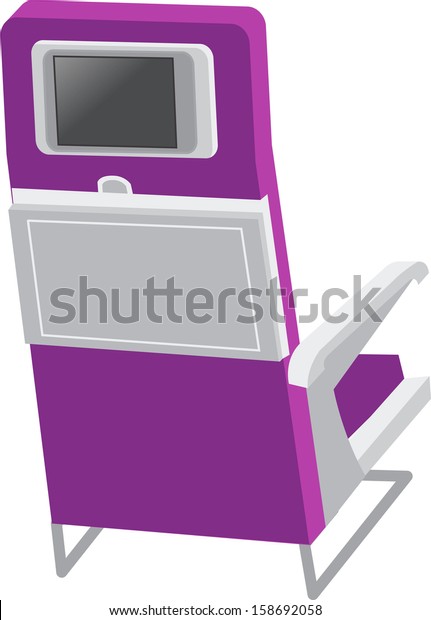 Vector Illustration Airplane Seat Stock Vector (Royalty Free) 158692058 ...