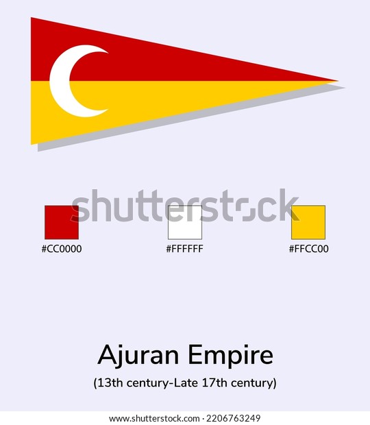 Vector Illustration Ajuran Empire Flag Isolated Stock Vector (Royalty ...
