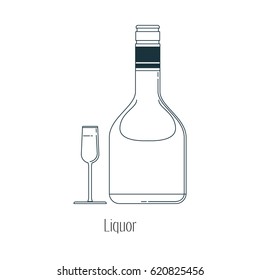 Liquor bottle outline Images, Stock Photos & Vectors | Shutterstock
