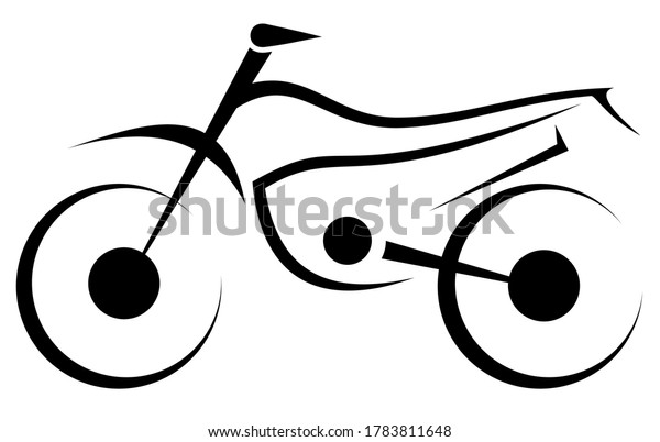 Vector Illustration Allterrain Enduro Motorcycle Dynamic Stock Vector ...