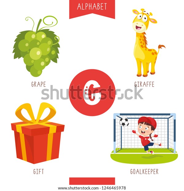 Vector Illustration Alphabet Letter G Pictures Stock Vector (Royalty ...