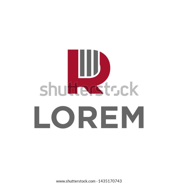 Vector Illustration Alphabet R Building Icon: เวกเตอร์สต็อก (ปลอดค่า ...