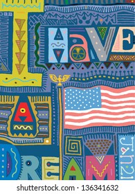 Vector Illustration American Dream Stock Vector (Royalty Free ...