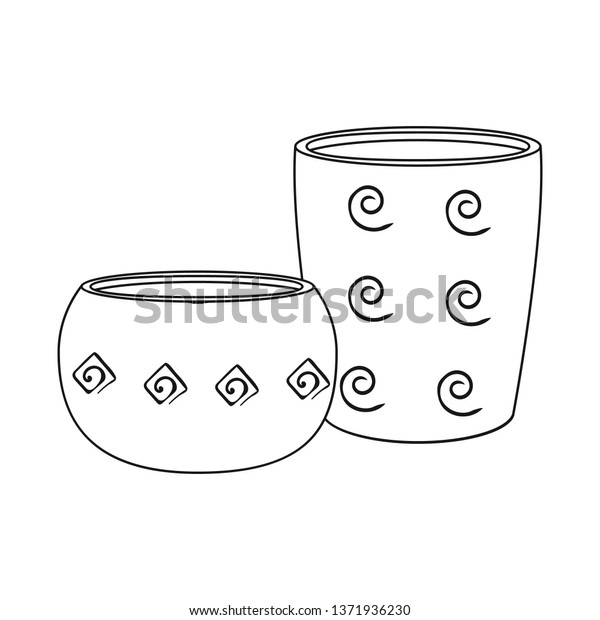 Vector Illustration Ancient Pitcher Symbol Set Stock Vector (Royalty ...