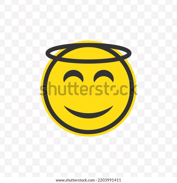 Vector Illustration Angel Emoticons Colored Icons Stock Vector (Royalty ...