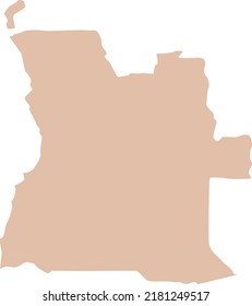 Vector Illustration Angola Map Stock Vector (Royalty Free) 2181249517 ...