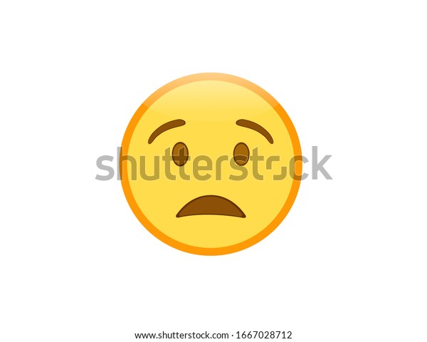 Vector Illustration Anguished Face Emoji Stock Vector (Royalty Free ...