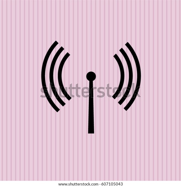 Vector Illustration Antenna Signal Vector Symbol Stock Vector (Royalty ...