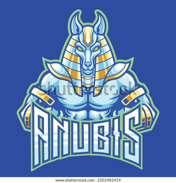 Vector Illustration Anubis Egyptian God Mascot Stock Vector (Royalty ...
