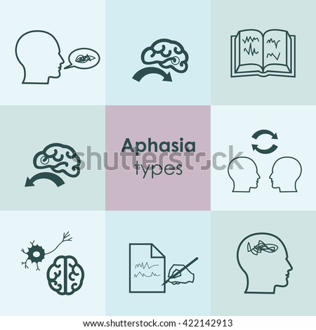 Vector Illustration Aphasia Symptoms Speech Language Stock Vector ...