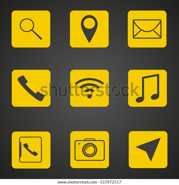 Vector Illustration App Icons Stock Vector (Royalty Free) 555972517 ...