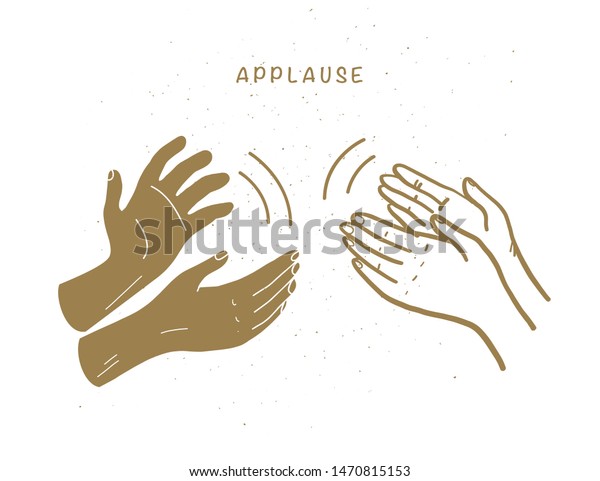 Vector Illustration Applause Hand Drawn Doodle Stock Vector (Royalty ...