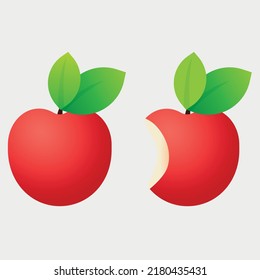 Vector Illustration Apple Apple Bite Taken Stock Vector (Royalty Free ...