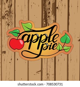 Vector Illustration Apple Pie Logotype Cafe Stock Vector (Royalty Free ...