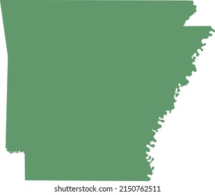 Vector Illustration Arkansas Map Stock Vector (Royalty Free) 2150762511 ...