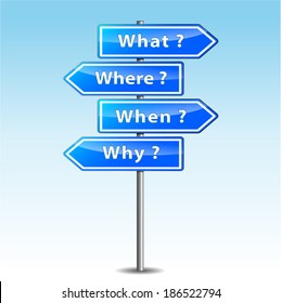 Vector Illustration Several Question Arrow Signs Stock Vector (Royalty ...