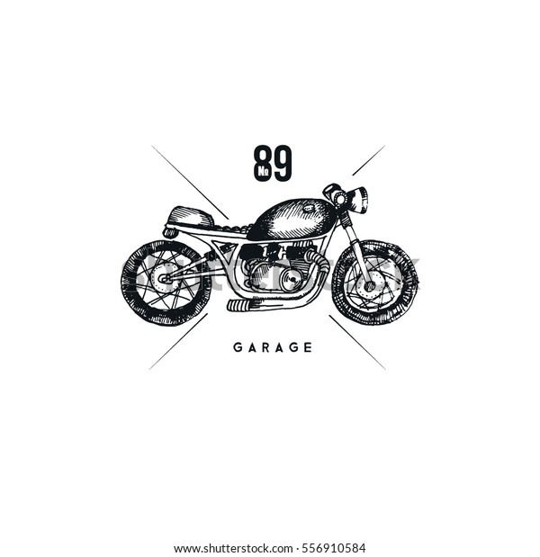 Vector Illustration Art Stylish Lettering Motorcycle Stock Vector ...