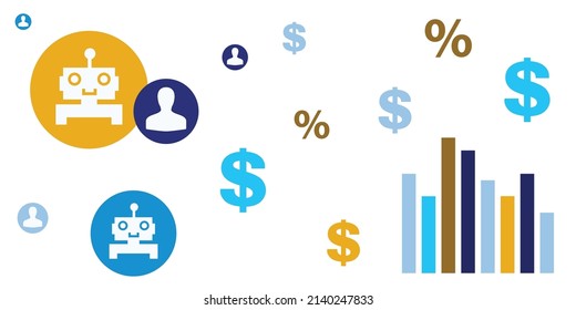 Vector Illustration Artificial Intelligence Investment Advisor Stock ...