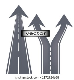 Vector Illustration Asphalt Road Arrow Rush Stock Vector (Royalty Free ...