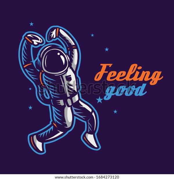 Vector Illustration Astronot Template Stock Vector (Royalty Free ...