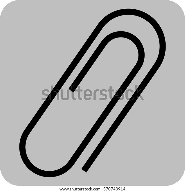 Vector Illustration Attach Icon Black Stock Vector (Royalty Free ...