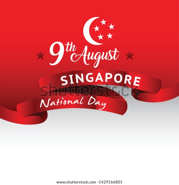 Vector Illustration August 9th Singapores National Stock Vector ...