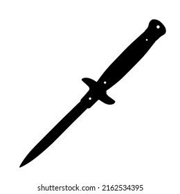 Vector Illustration Automatic Switchblade Silhouette Gangster Stock ...
