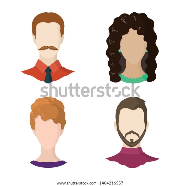 Vector Illustration Avatar Dummy Icon Collection Stock Vector (Royalty ...