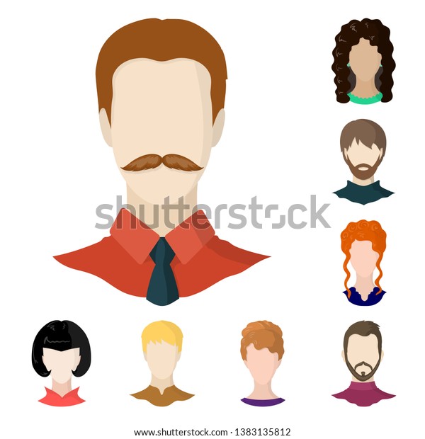 Vector Illustration Avatar Dummy Sign Collection Stock Vector (Royalty ...