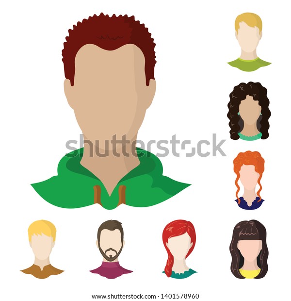 Vector Illustration Avatar Dummy Sign Set Stock Vector (Royalty Free ...