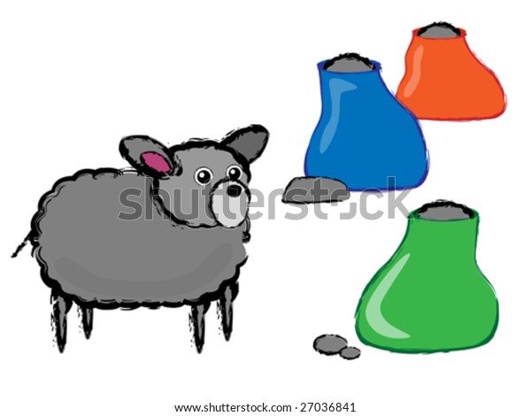 Vector Illustration Baa Baa Black Sheep Stock Vector (Royalty Free ...