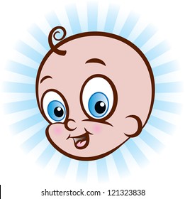 Vector Illustration Baby Face Stock Vector (Royalty Free) 121323835
