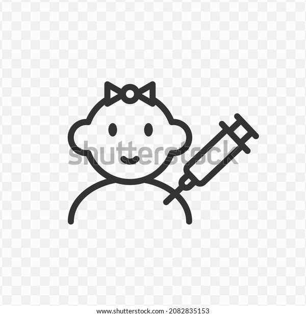 Vector Illustration Baby Immune Injection Icon Stock Vector (Royalty ...
