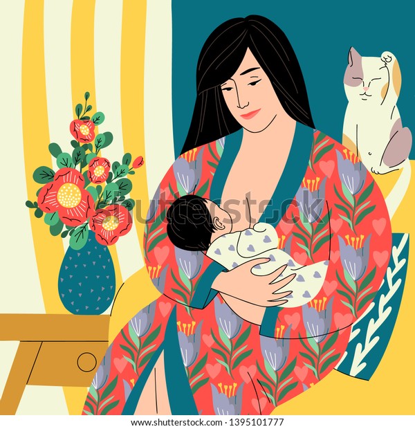 Vector Illustration Baby Mam: стоковая векторная графика (без ...