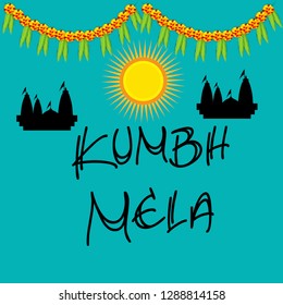 Vector Illustration Background Kumbh Mela Festival Stock Vector ...