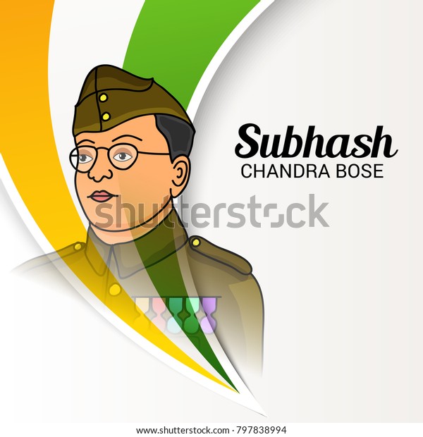 Vector Illustration Background Netaji Subhash Chandra Stock Vector ...