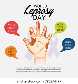 Vector Illustration Background World Leprosy Day Stock Vector (Royalty ...