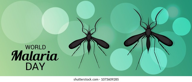 Vector Illustration Background World Malaria Day Stock Vector (Royalty ...