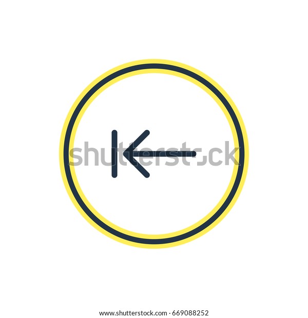 Vector Illustration Backspace Outline Beautiful Sign Stock Vector ...