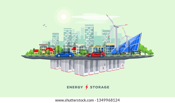 Vector illustration of backup rechargeable lithium-ion underground ...