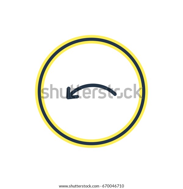 Vector Illustration Backward Outline Beautiful Sign Stock Vector ...