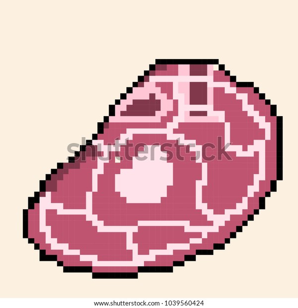 Vector Illustration Bacon Pixel Art Stock Vector (Royalty Free ...