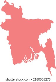 Vector Illustration Bangladesh Map Stock Vector (Royalty Free ...