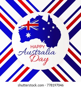 Vector Illustration Banner Australia Flag Map Stock Vector (Royalty ...