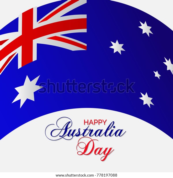 Vector Illustration Banner Australia Flag Map Stock Vector (Royalty ...
